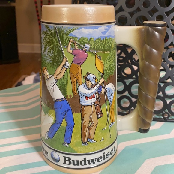 Ceramarte | Dining | Ceramarte Golf Budweiser Sports Series Beer Stein ...